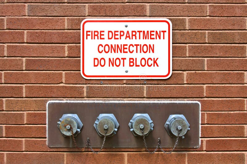 Fire Department Standpipe Connection Stock Photo - Image of fire ...