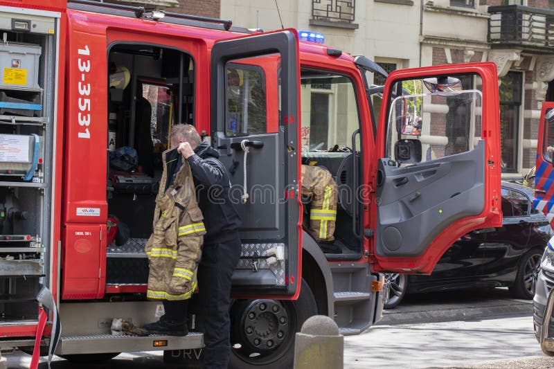 Fire Department Truck at Amsterdam the Netherlands 27-4-2023 Editorial ...