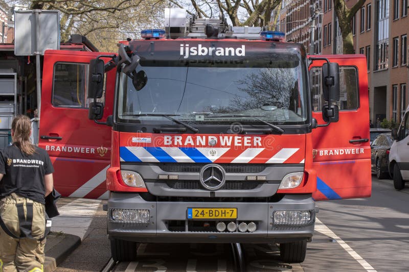 Fire Department Van at Amsterdam the Netherlands 2018 Editorial Photo ...