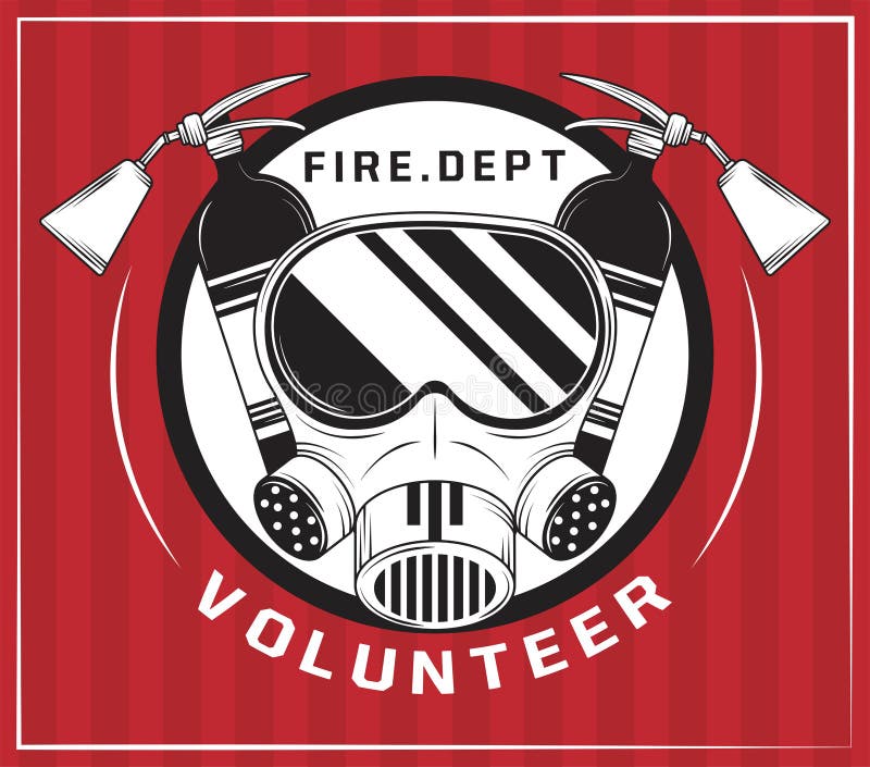 Fire Dept and Volunteer Firefighter Stock Vector - Illustration of dept ...