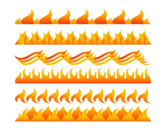 Fire Design Elements Vector Set Stock Vector - Illustration of ...