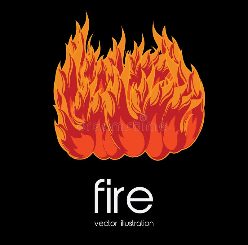Fire design stock vector. Illustration of fire, vector - 45851581
