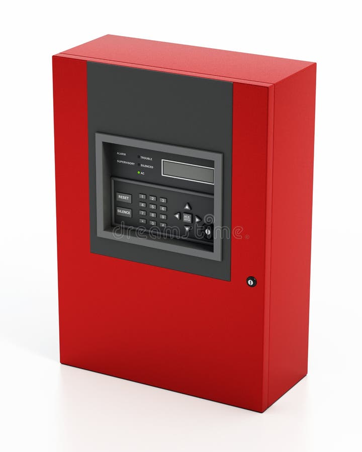 Fire Detection Alarm Monitor Panel System. 3D Illustration Stock ...