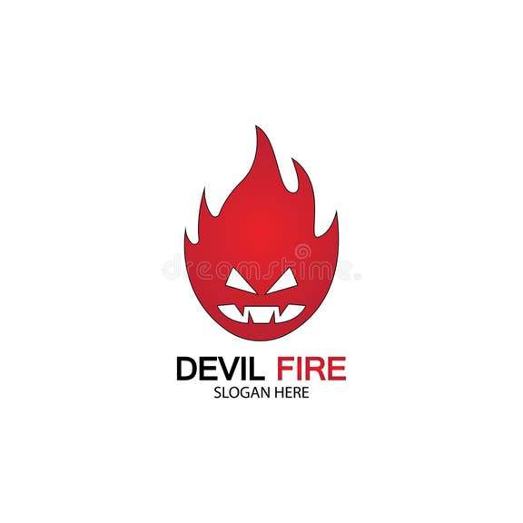 Fire Devil Logo Template Vector Icon Stock Vector - Illustration of ...