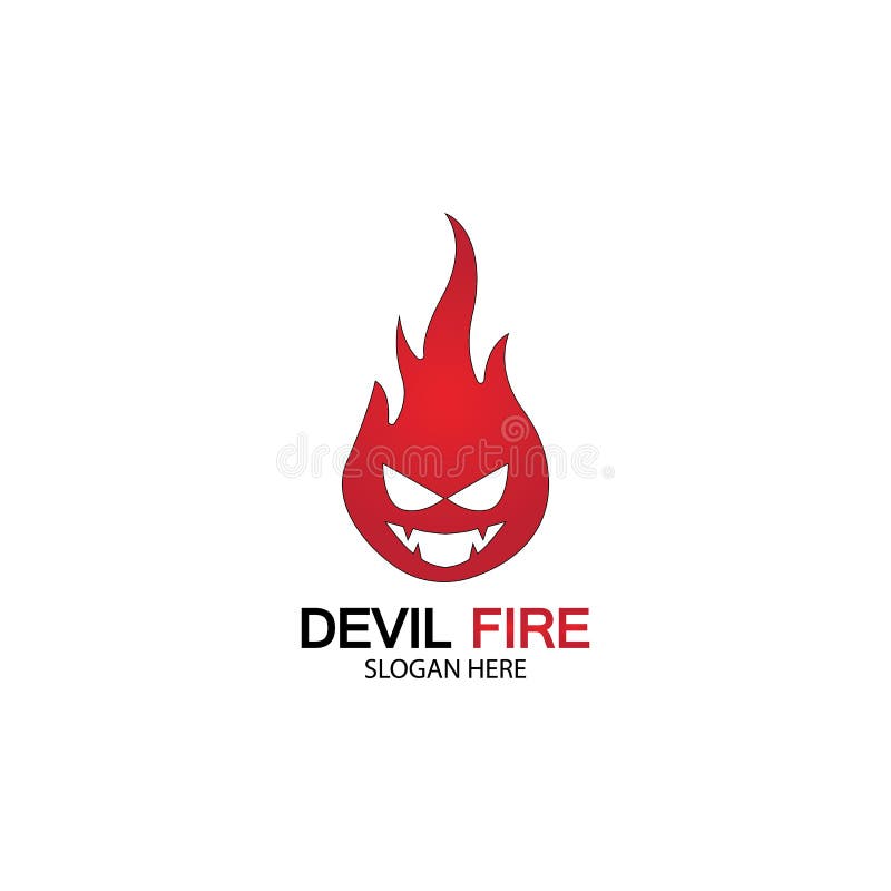 Fire Devil Logo Template Vector Icon Stock Vector - Illustration of ...