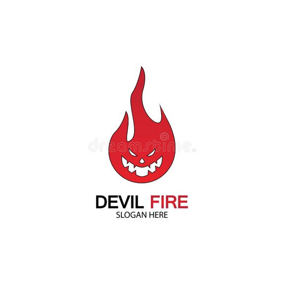 Fire Devil Logo Template Vector Icon Stock Vector - Illustration of ...