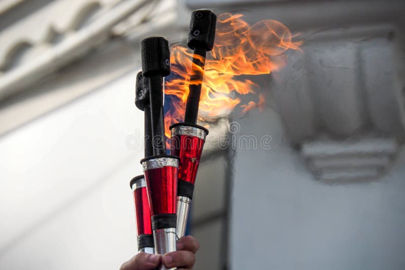 Fire Devil Sticks stock image. Image of illusion, bright - 89650001