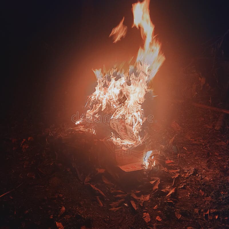 Fire devours everything stock image. Image of reflection - 263514783