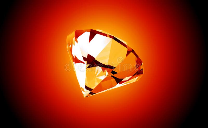 Fire Diamond- 3D Illustration Stock Illustration - Illustration of huge ...