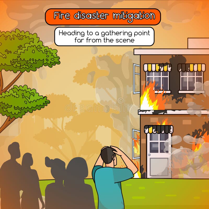 Fire disaster mitigation_8 stock vector. Illustration of learning ...