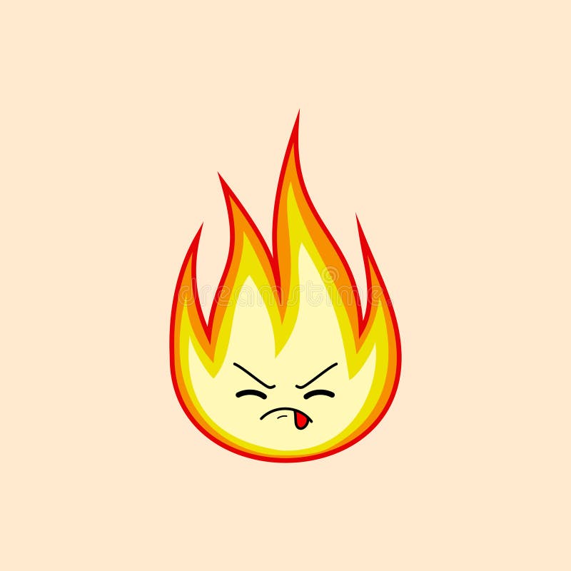 Fire Disgust Face Expression Clipart Stock Vector - Illustration of ...