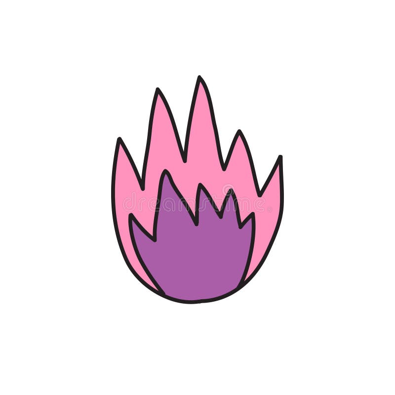 Hot Fire Doodle Icon Doodle Icon, Vector Illustration Stock ...