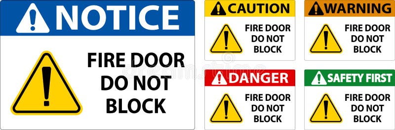 Fire Exit Do Not Block Stock Illustrations – 152 Fire Exit Do Not Block ...
