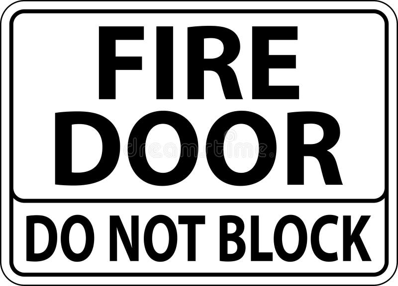 Fire Exit Do Not Block Stock Illustrations – 139 Fire Exit Do Not Block ...