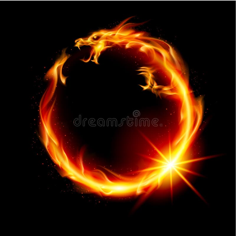 Fire Dragon stock vector. Illustration of dragon, evil - 23337190