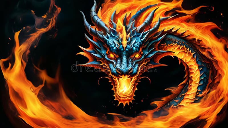 Fire Dragon stock video. Video of fire, breathing, monster - 323809183