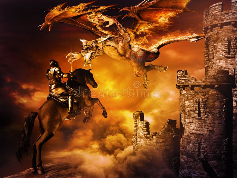 Dragon Fire Scene Stock Illustrations – 217 Dragon Fire Scene Stock ...