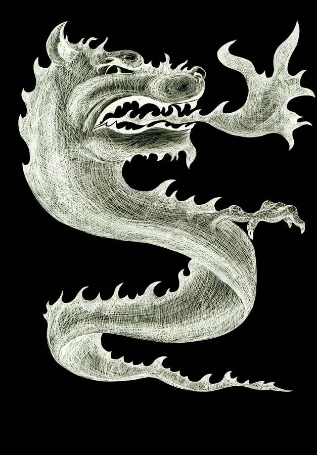 Fire Dragon Symbol Graphic Illustration Stock Illustration ...