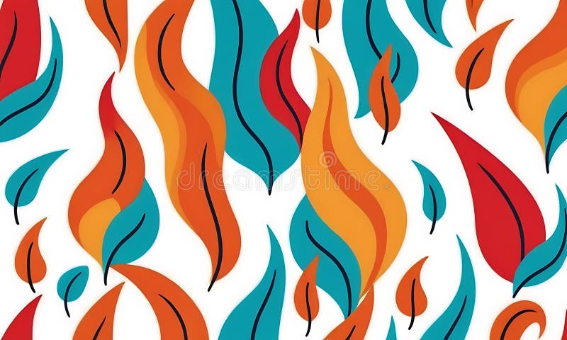 Fire Drawing Pattern Illustration, Gradient Abstract Texture. Stock ...