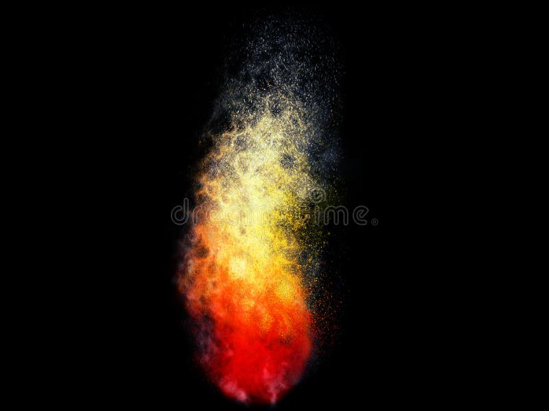 Fire Dust Particle Explosion Stock Illustration - Illustration of color ...