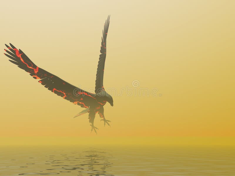 Fire Eagle Blue stock illustration. Illustration of hawk - 281401