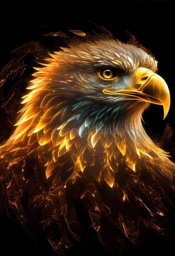 Fire Eagle Logo. AI Render. Stock Illustration - Illustration of emblem ...