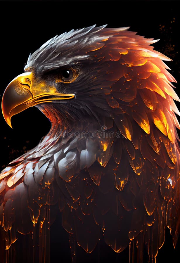 Fire Eagle Logo. AI Render. Stock Illustration - Illustration of flame, abstract: 280384066