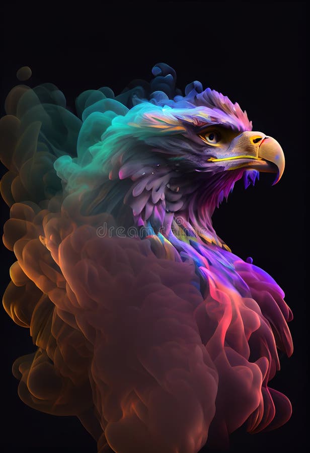 Fire Eagle Logo. AI Render. Stock Illustration - Illustration of flame ...