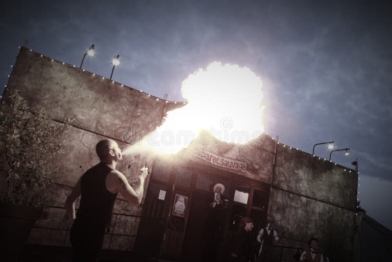 Fire eater editorial photography. Image of heat, entertainment - 164454687