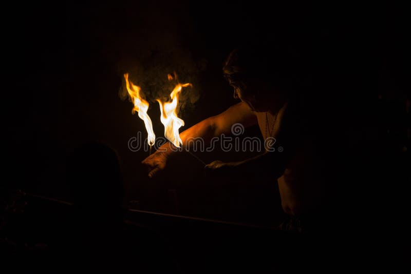 Fire eater editorial image. Image of exhibition, background - 129296855