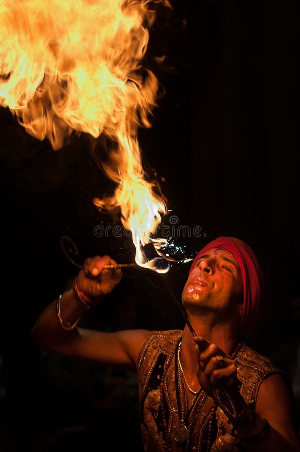 Fire eater stock image. Image of glow, night, nighttime - 82986517