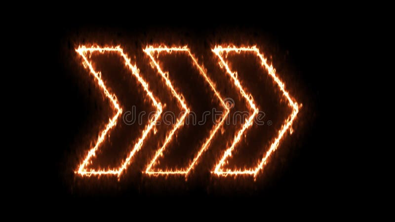 Fire Effect Arrow Background. Arrow Symbol with Burning Effect Stock ...