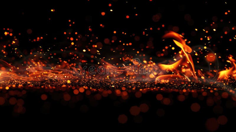 Fire Effect Bursting Explosion Light Orange Color, Emit Hot Temperature ...