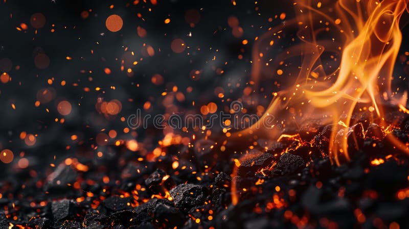 Fire Effect Bursting Explosion Light Orange Color, Emit Hot Temperature ...