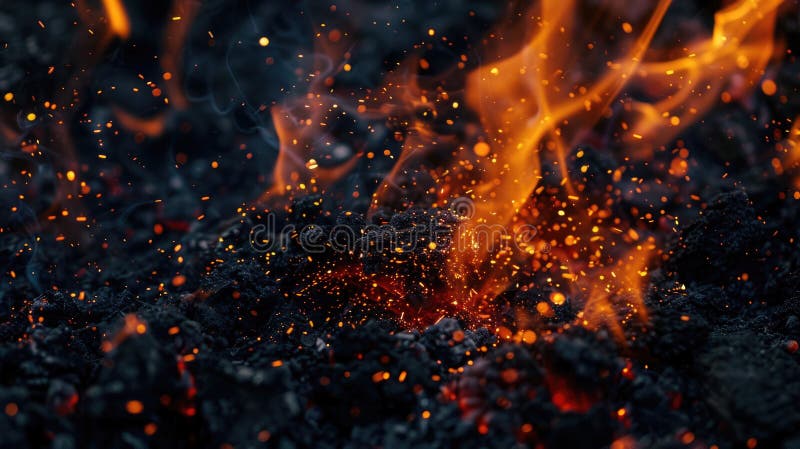 Fire Effect Bursting Explosion Light Orange Color, Emit Hot Temperature ...