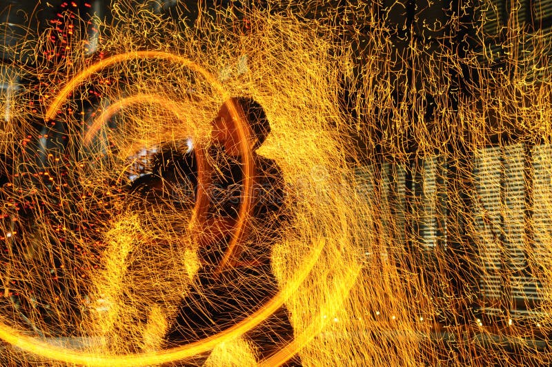 Fire effects stock photo. Image of danger, performer - 19088602