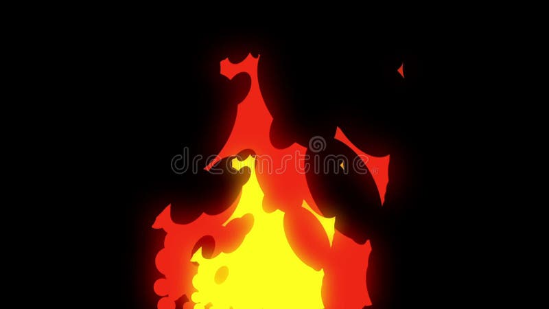 Fire Element Animation on Black Background Stock Video - Video of ...