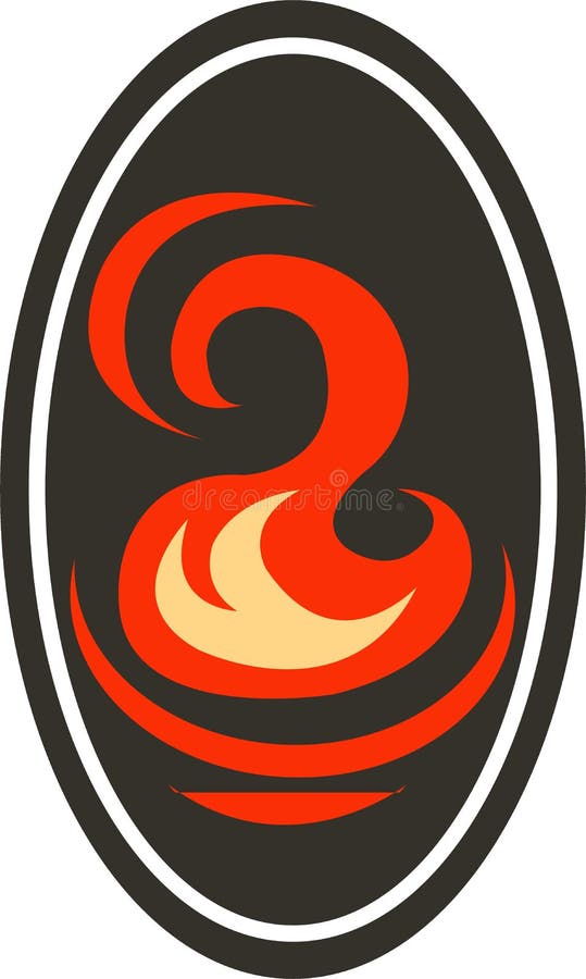 Fire Element Abstract Logo for Use As Petrol Corporate Emblem. O Stock ...