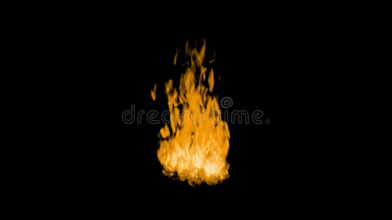 Fire Element Isolated on Background Alpha Channel 3D Animation Stock ...