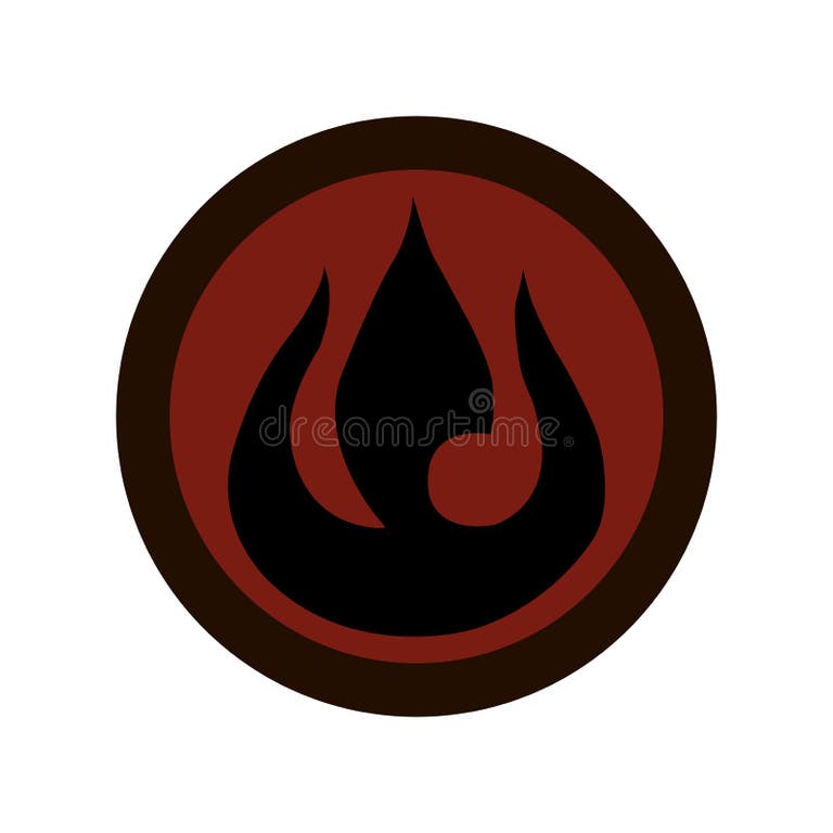 Fire element sign. Vector stock vector. Illustration of poster - 259946720
