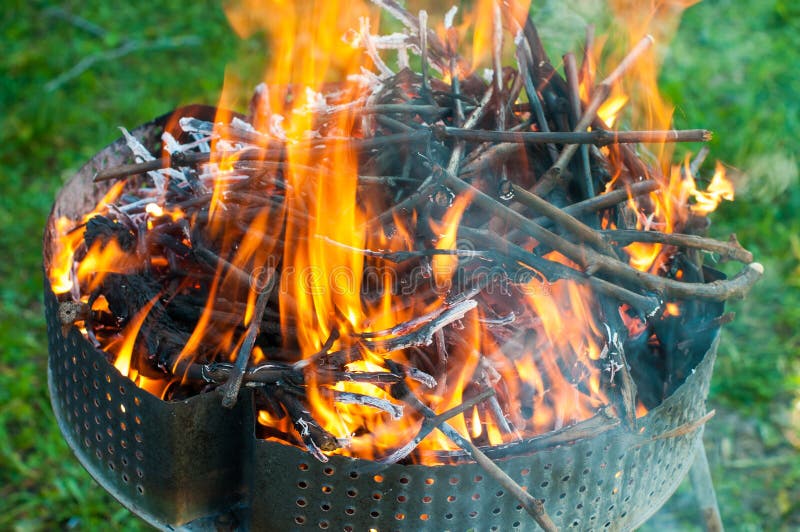 Fire with Embers for the Barbecue Stock Photo - Image of heat, coal ...