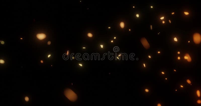 Fire and Embers, Sparks, on Black Background Loopable Animation, CG ...