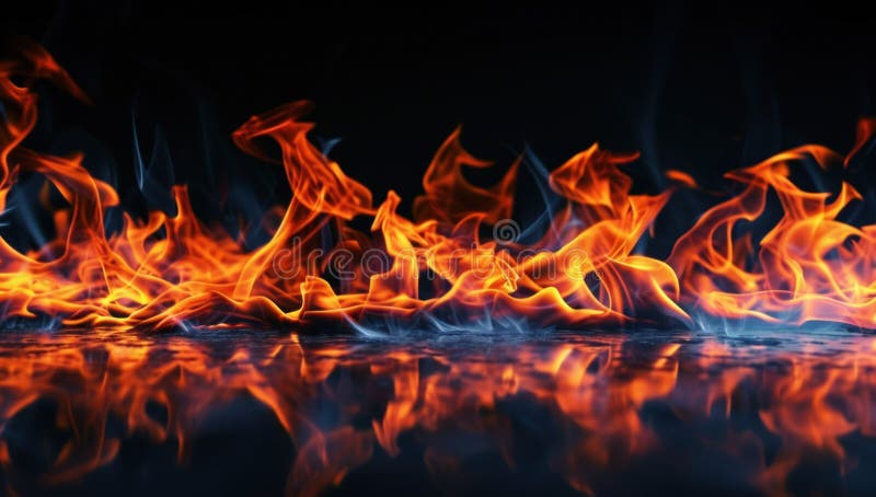 Fire Embers Particles Over Black Background. Fire Sparks Background ...