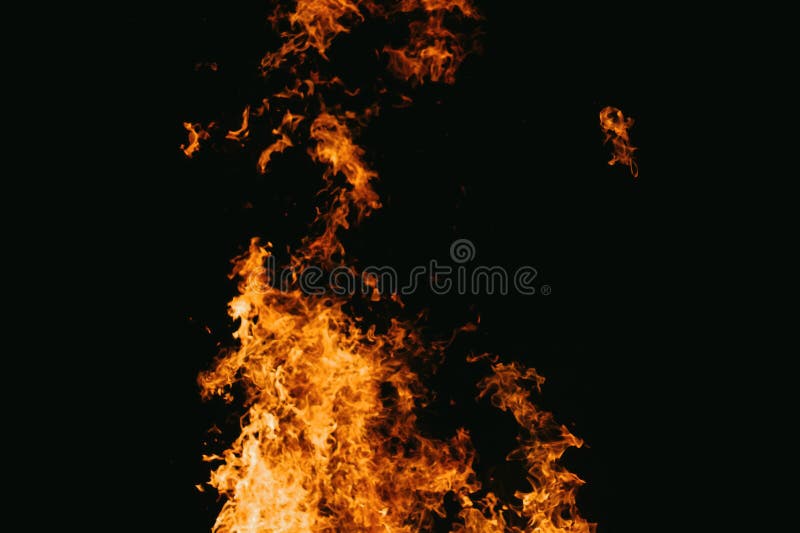 Fire Embers Particles Over Black Background. Fire Sparks Background ...