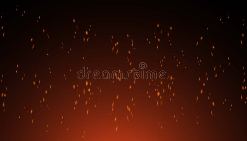 Fire Embers Particles Over Black Background. Fire Sparks Background ...