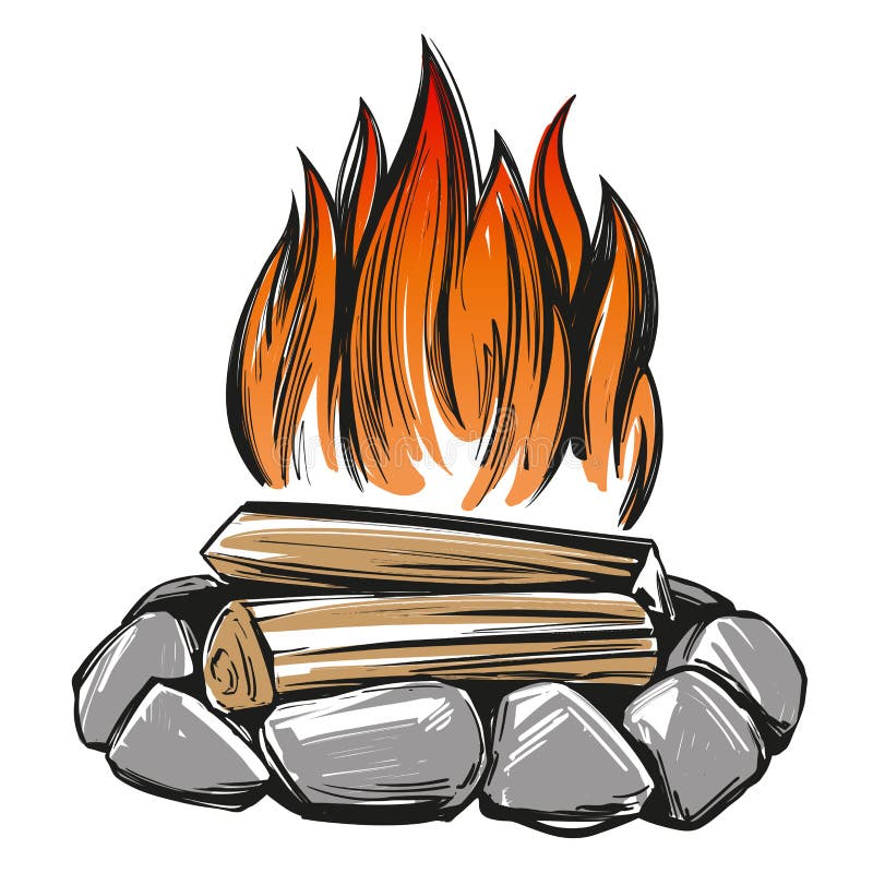 Camping Fire Vector Illustration Stock Illustrations – 28,756 Camping ...