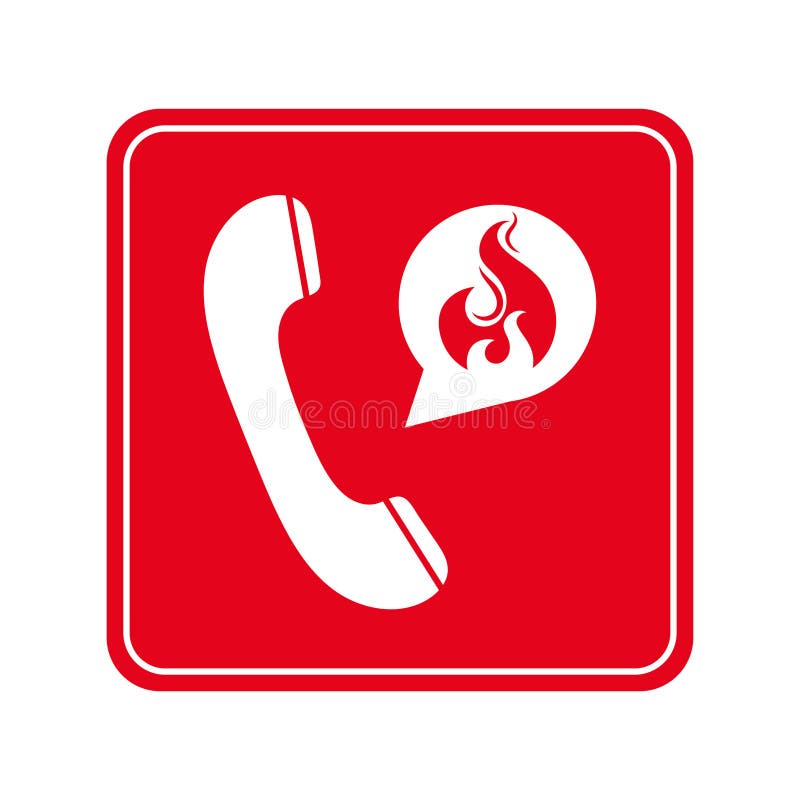 Fire emergency call stock vector. Illustration of careful - 299007482