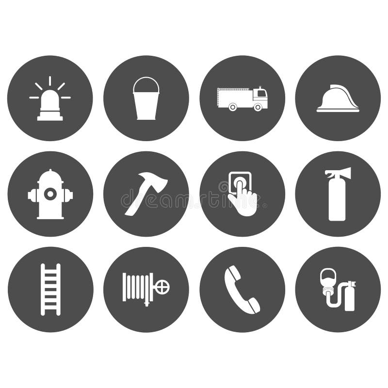 Fire Emergency Tools Icon Vector Design Symbol Stock Vector ...