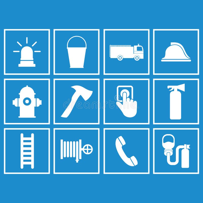 Fire Emergency Tools Icon Vector Design Symbol Stock Vector ...