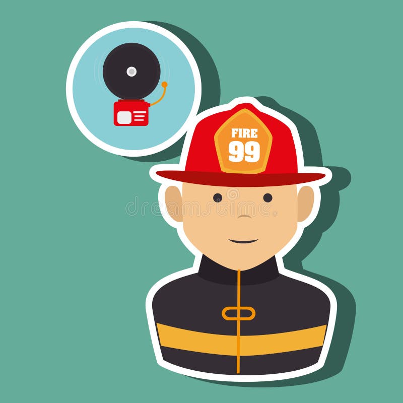 Fire Emergency Concept Design Stock Illustration - Illustration of ...
